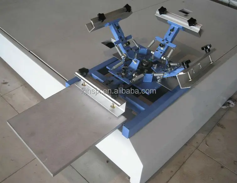 Simple 4 Color Single Station Rotary Screen Printing Press Machine ...