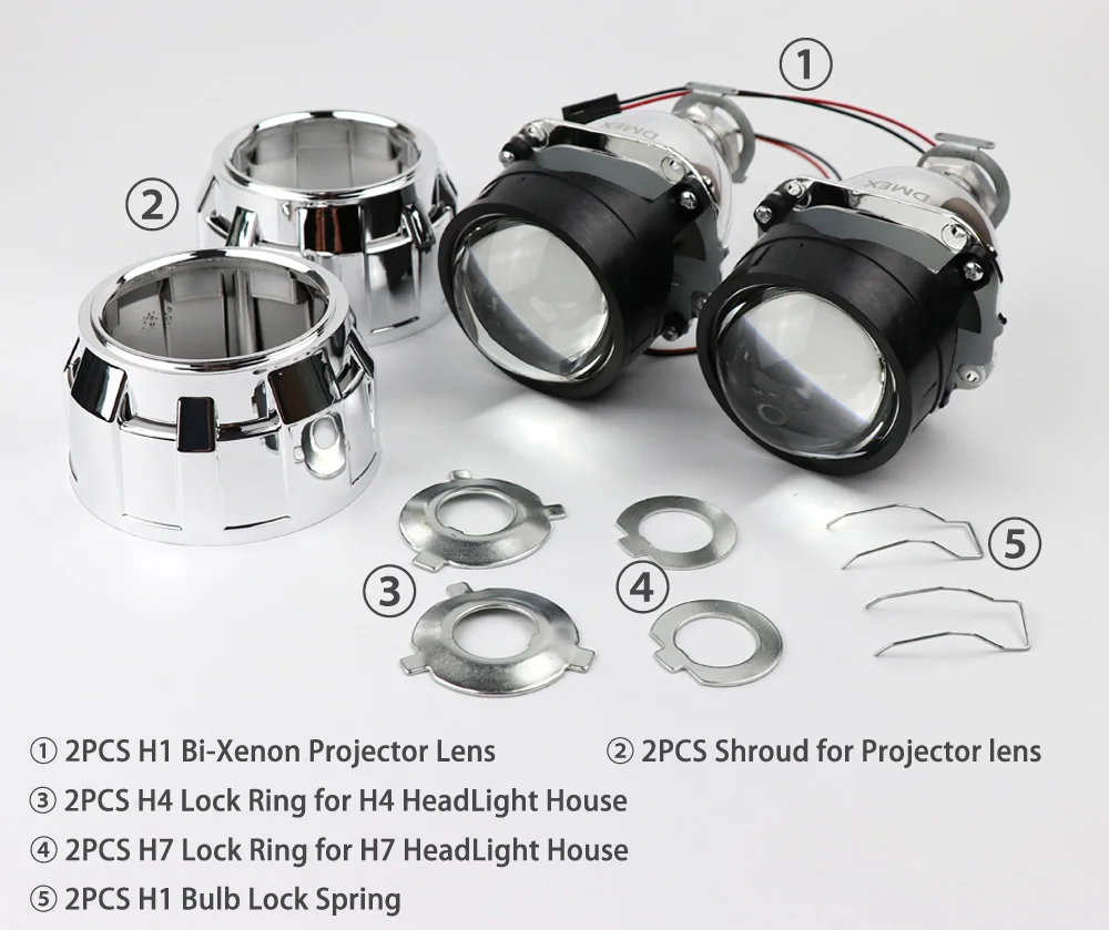 Dmex Newest Bi Xenon Hid Projector Headlight With H1 H4 H7 Socket Wst 2 ...
