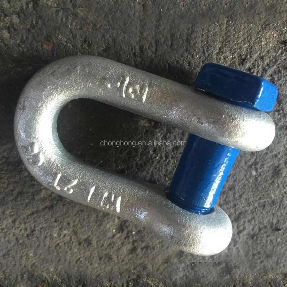 US Type D Shackle Hot Dipped Galvanized Trawling Chain Shackle with ...