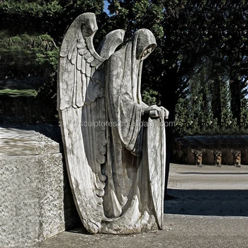 Stone Hells Angels With Big Wings Statue Grave Marble Angel Sculpture ...