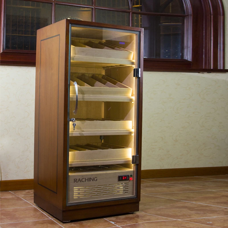 Humidity Control Refrigerator Temperature Controlled Wooden Cigar ...