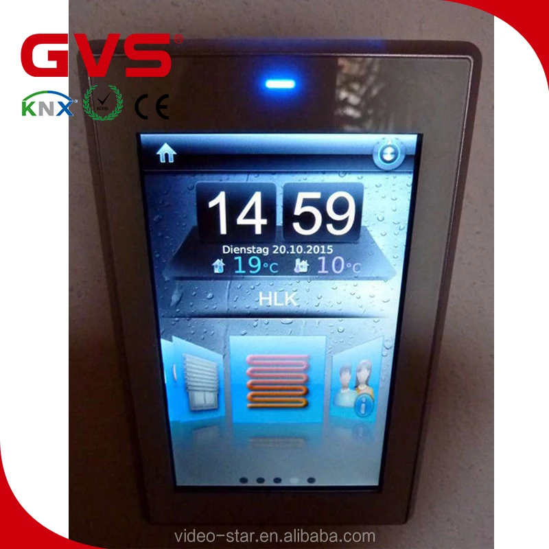 Hot Sales GVS K-Bus 5 inch intelligent touch panel Black White Grey KNX ...