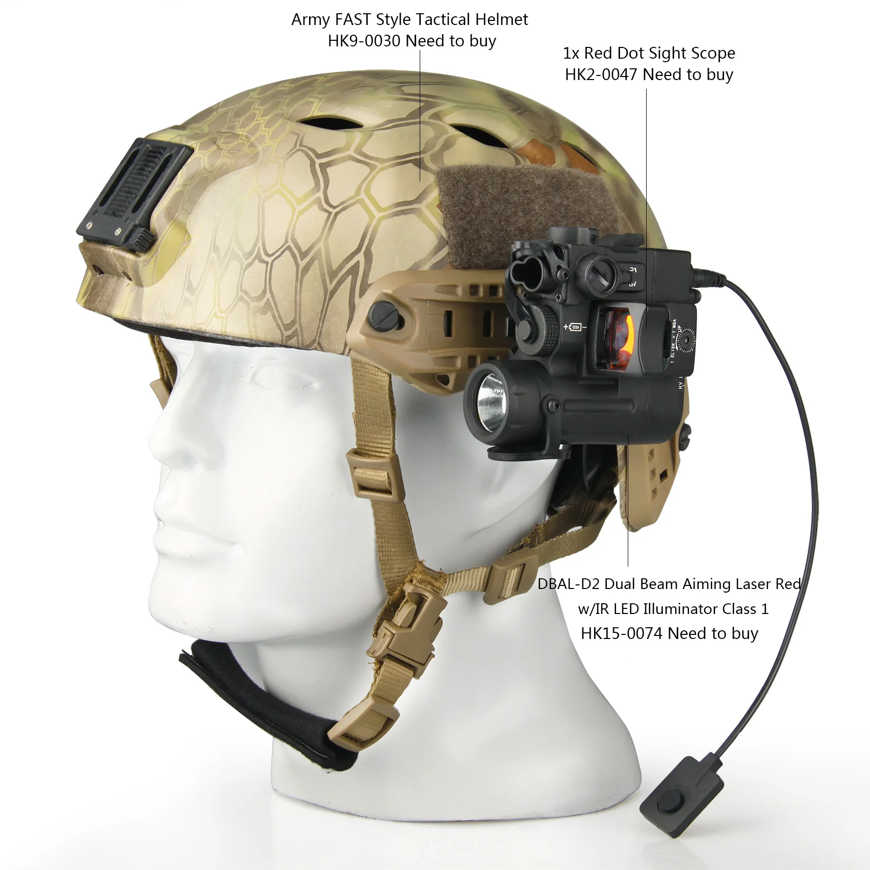 Tactical Light DBAL-D2 Dual Beam Aiming Green with IR LED Illuminator ...