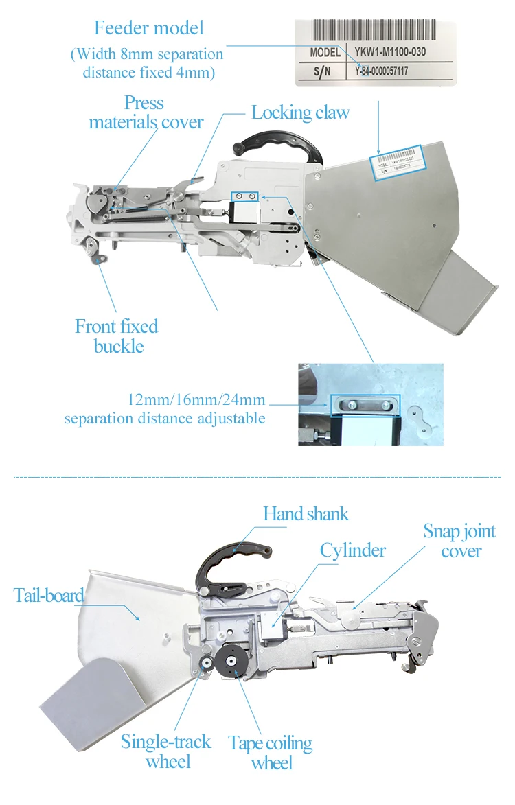 Electric SMT Yamaha CL 16mm Tape Feeder for Pick and Place Machine