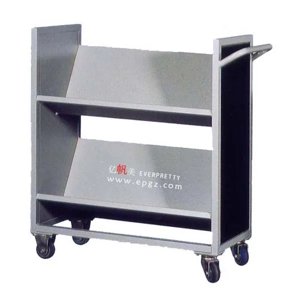Library Metal Sloped-shelf Book Trolley With Wheels - Buy Book Truck ...