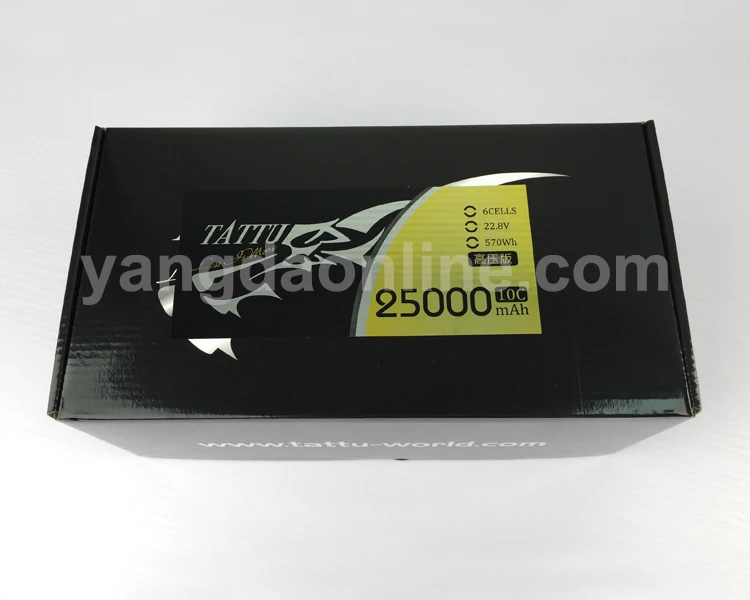 Tattu 22.8v 6s 25000mah 10c High Voltage Lipo Battery For Uav And Drone ...