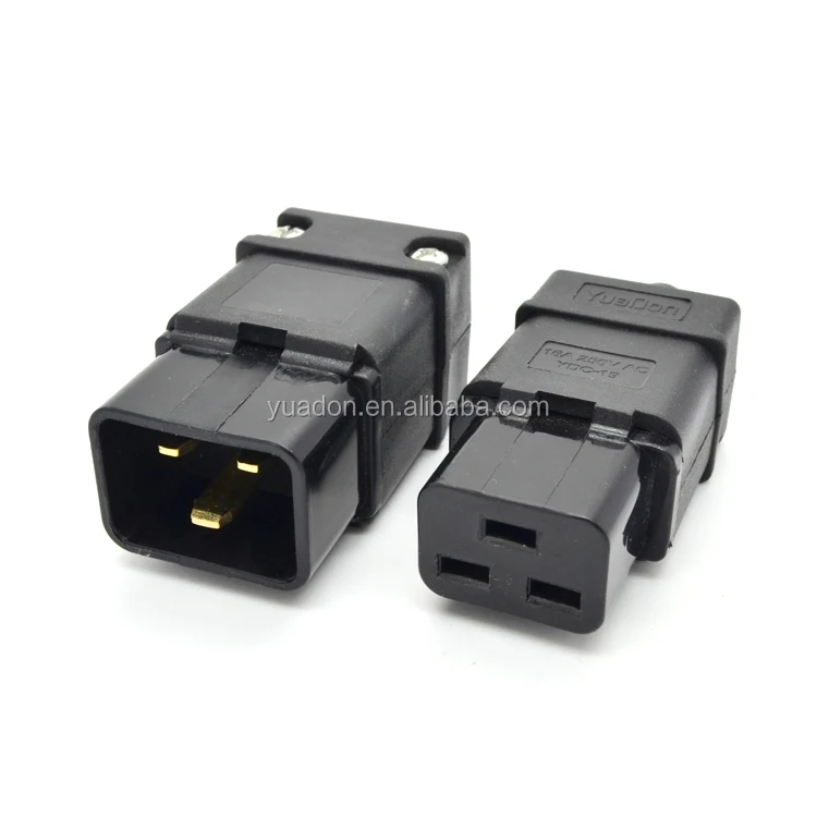 IEC Computer Ac Power Connector Plug and Socket C19 C20 16A 250V ...