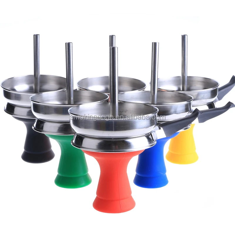 Cheap Silicone Hookah Bowl Set with Stainless Steel Chimney