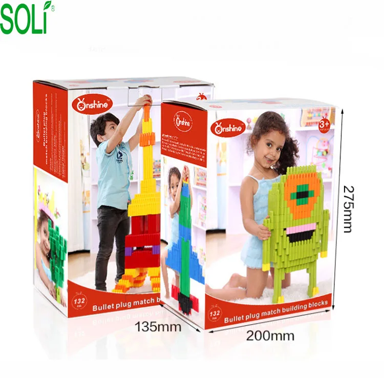 Bullet Blocks Plastic Spelling Inserting Puzzle Toy Baby Building ...