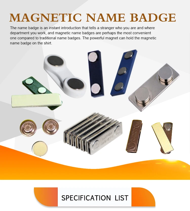 Custom Logo N52 Mini Badge Magnet Metal Magnetic Round Button Badges ...