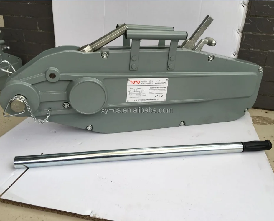 3.2t Tirfor Manual Wire Rope Hoist With 20m Wire Rope For Lifting And ...