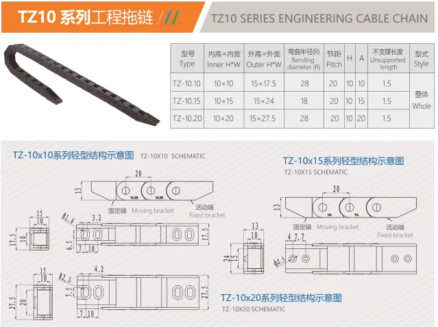 Customizable Flexible Plastic Cable Carrier Cable Drag Chain Guide ...