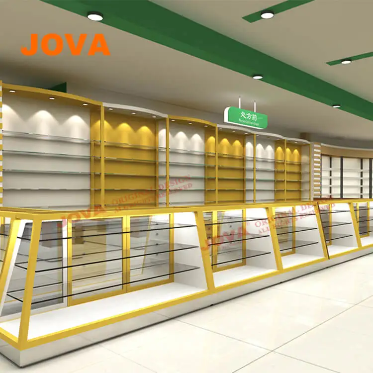 Pharmacy Showcase Modern Medical Store Display Counter Design| Alibaba.com