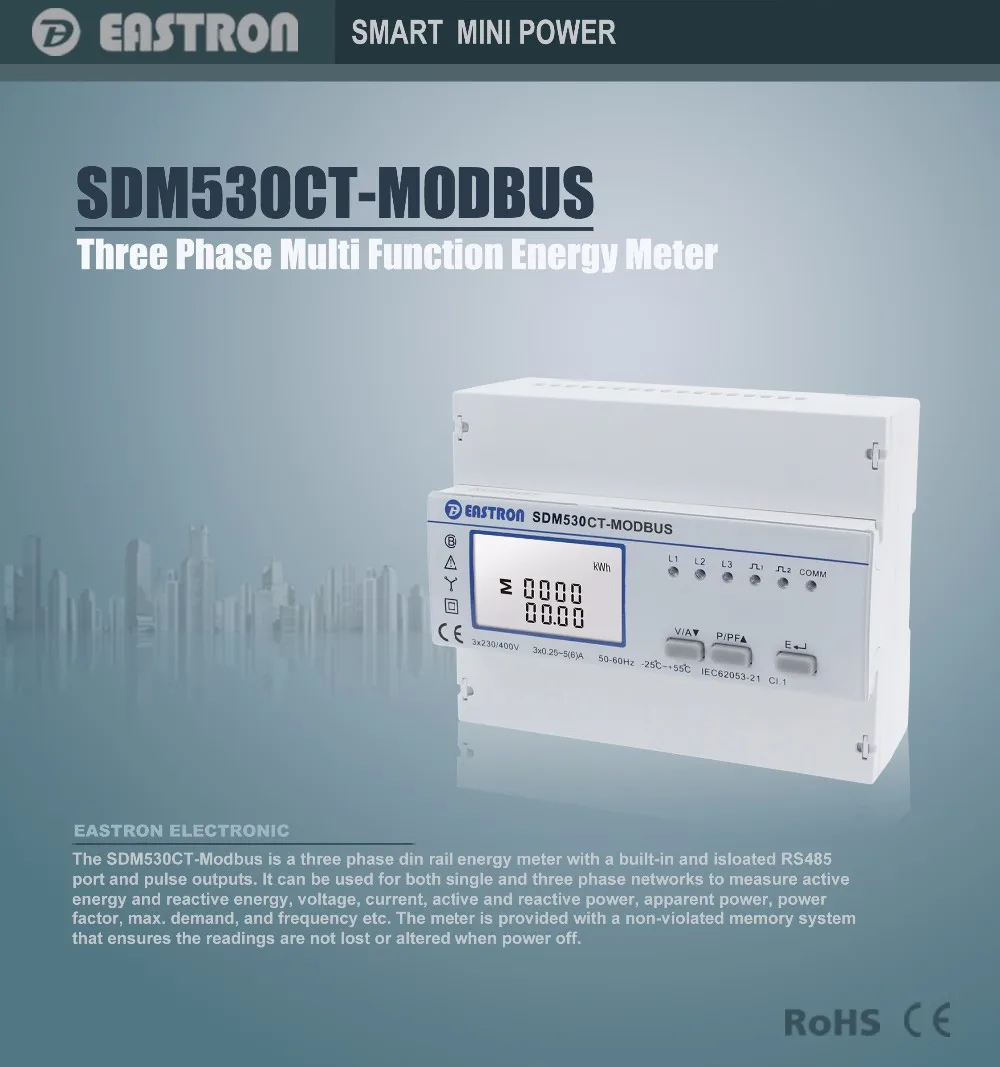Sdm530ct-modbus Smart Meter - Accurate Three Phase Energy Measurement