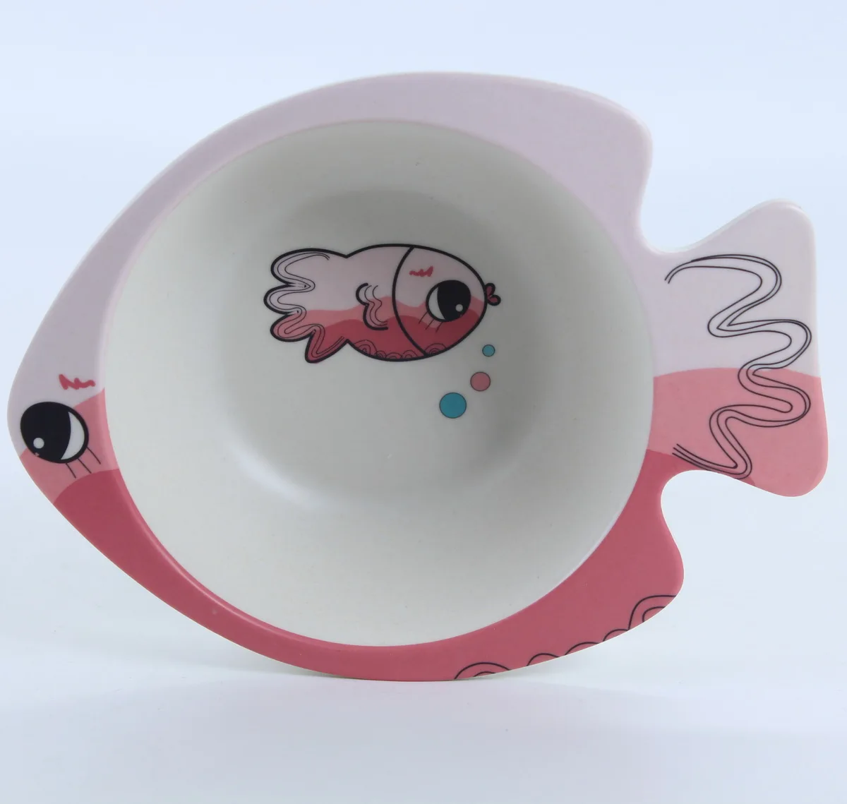 Bamboo Fiber Kids Dinnerware Cute Bowl With Fish Shape Melamine Fish ...
