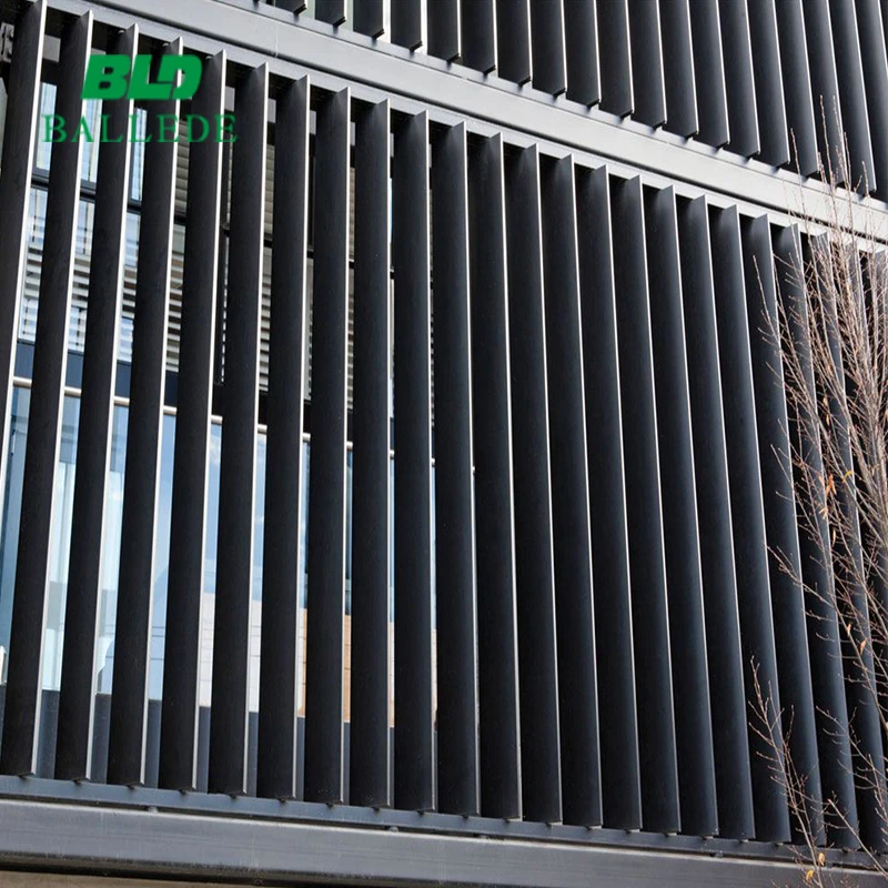 Outdoor Sun Control Vertically Airfoil Louvers System For Buildings ...