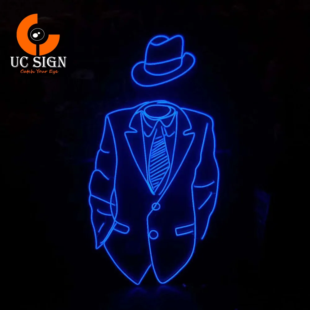 Letrero De Neón Para Tienda De Ropa,Led Frontal,Acrílico,Flexible,Azul ...