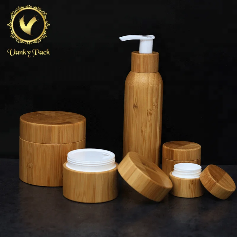 Eco-friendly Empty Wooden And Bamboo Container For Face Cream And Body ...