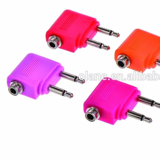 Airline Headphone Socket Adaptor - Pocket-size Airplane 3.5mm Stereo To ...