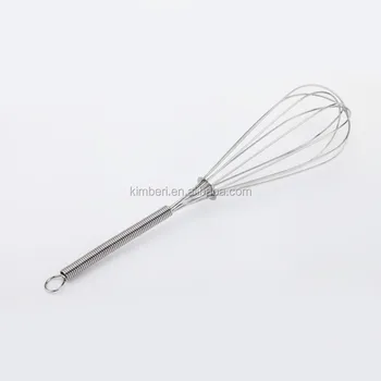 Kitchen Gadget Stainless Steel Mini Spring Handle Egg Beater Whisk ...
