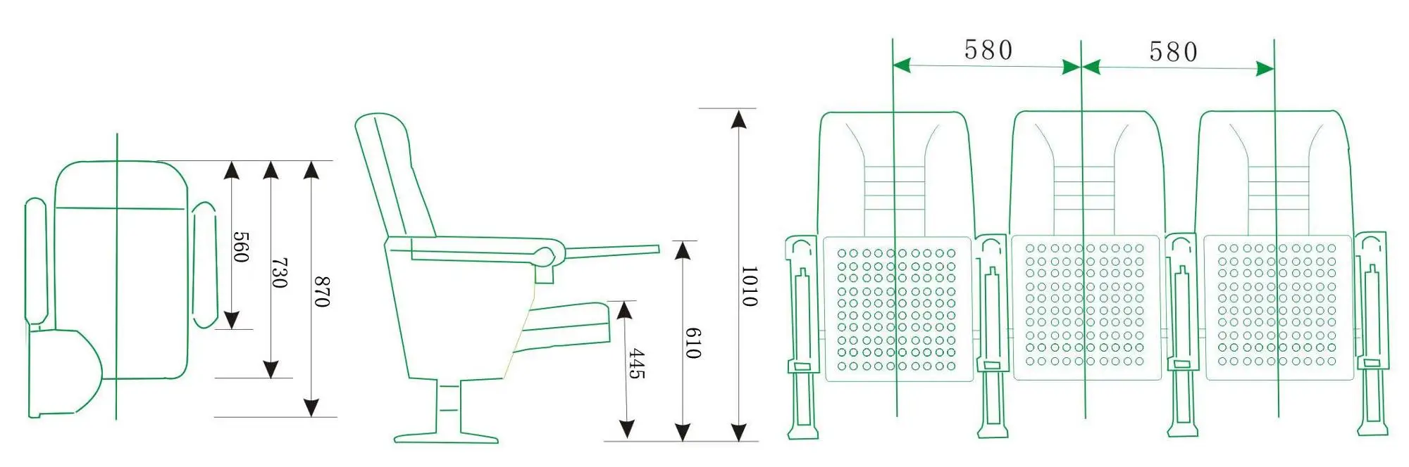 Government Auditorium Seating Factory Auditorium Seating With Tablet ...