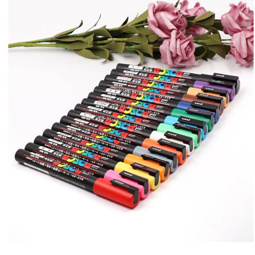 Alibaba.com: Uni Posca PC-5M 15C water-based markers, medium tip, 15 ...
