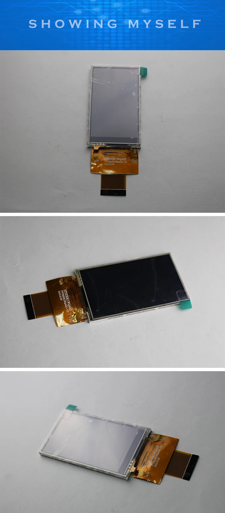 3.0 Inch TFT LCD Display Module with Resistive Touch Panel