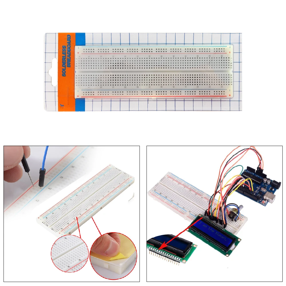830 Point Solderless Breadboard - Starter Kit for Arduino