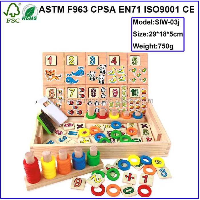 Top Sale Wooden Montessori Toys Wooden Multifunctional Digital ...