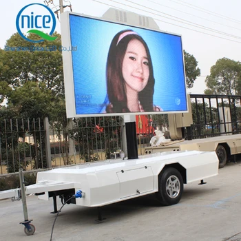 Outdoor Advertising Mobile Led Screen Trailer P8 Full Color Led Video ...