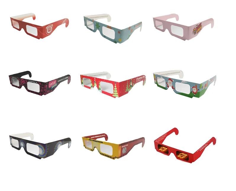 Rainbow 3D Paper Diffraction Glasses - Party & Christmas