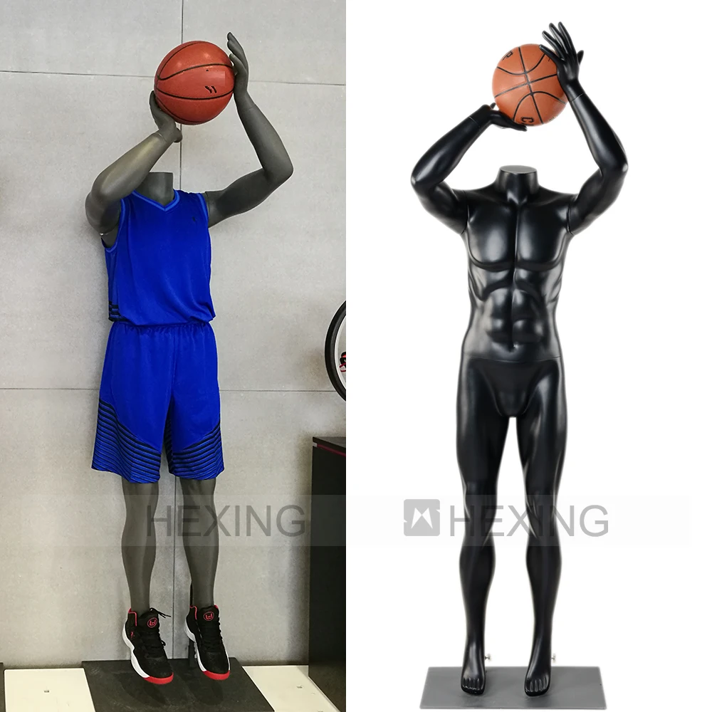 Headless Basketball Man Fiberglass Fashion Black Mannequins Dummy ...