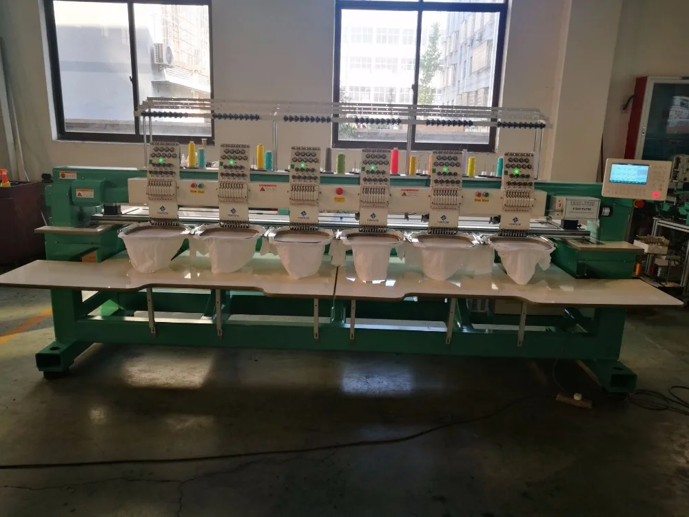 Dt-906c 9 Needle 6 Head Flat High Speed Embroidery Machine Industrial ...