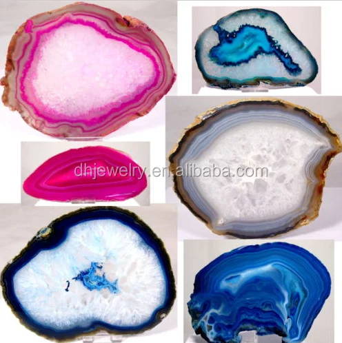 Wholesale Natural Agate Stone Folk Crafts Healing Coaster Agate Slices