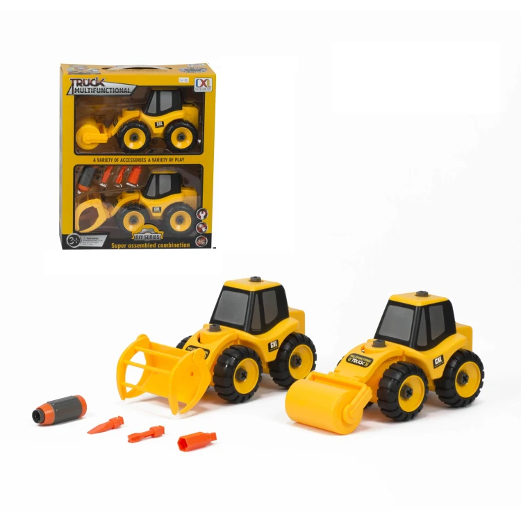 Diy Assembly Toy Digger Excavator Plastic Construction Truck Toys Play ...