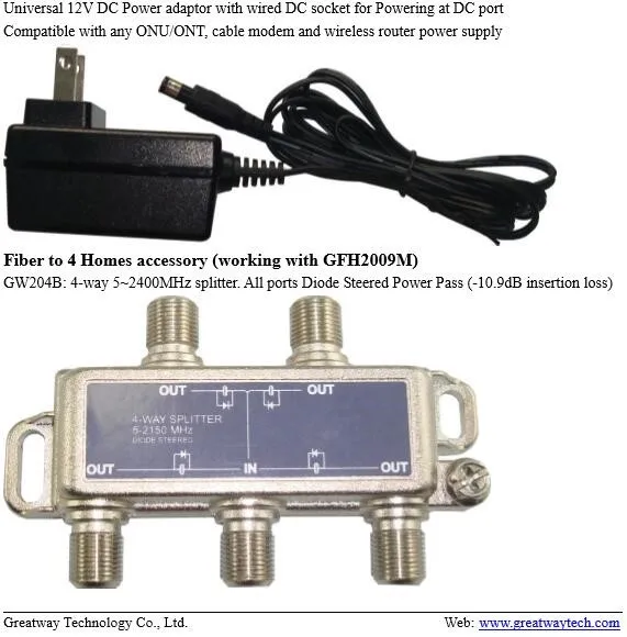 Satélite RFoG ONU/Micronode/Mininode para fibra a Hogar Cable TV FTTH ...