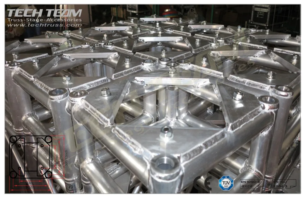 Aluminum Alloy Bolt Truss Display System Design Lighting Trusses Stage ...