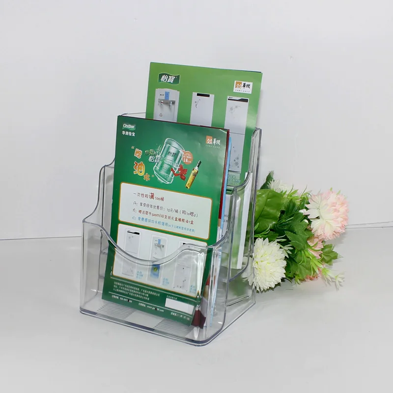 Office Plexiglass A5 Plastic File Document Leaflet Holder