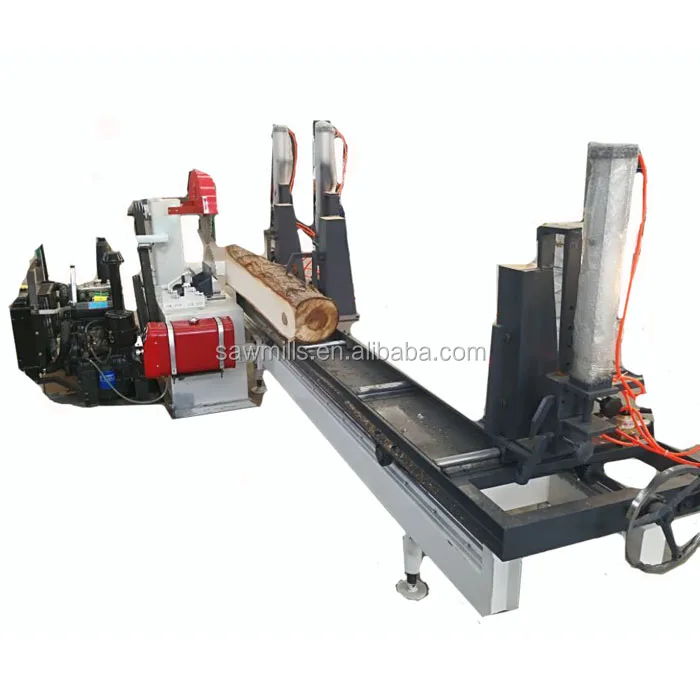 Double Blades Vertical Cutting Circular Sawmill Machine Sliding Table ...