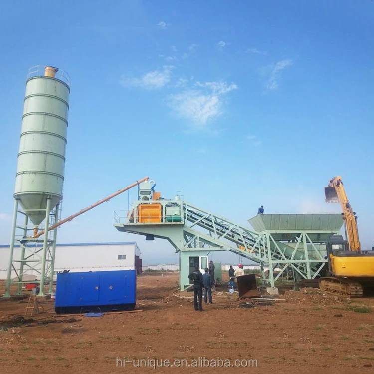 25m3/h Compact Concrete Batch Plant Automatic Portable Small Concrete ...