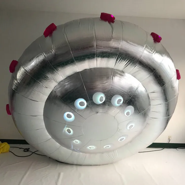 3m Inflatable Lighting UFO Spaceship Balloon for Club Decoration