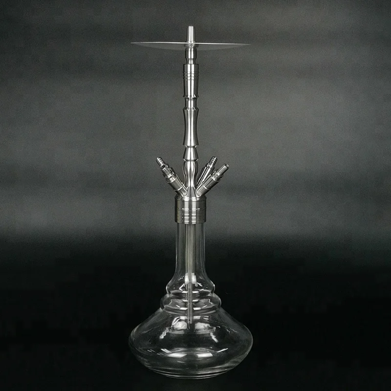 Hot Large Stainless Steel Shisha German Cachimba 2 Hose Glass Hookahs ...