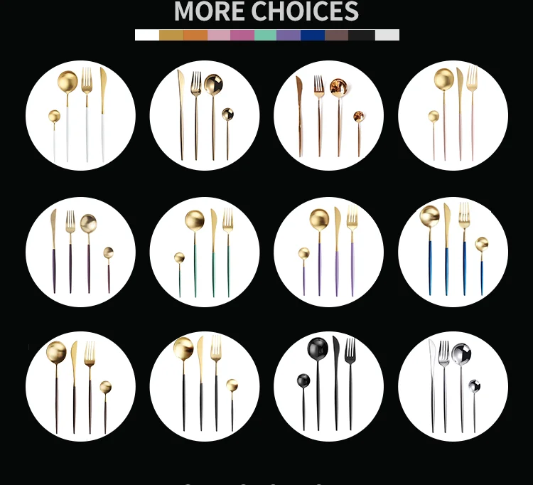 JACOTTA Gold Cutlery Sets - Elegant Flatware for Parties