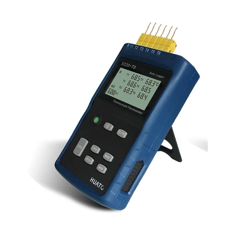 8 Channel Thermocouple Data Logger Measurements With Different Types Of ...
