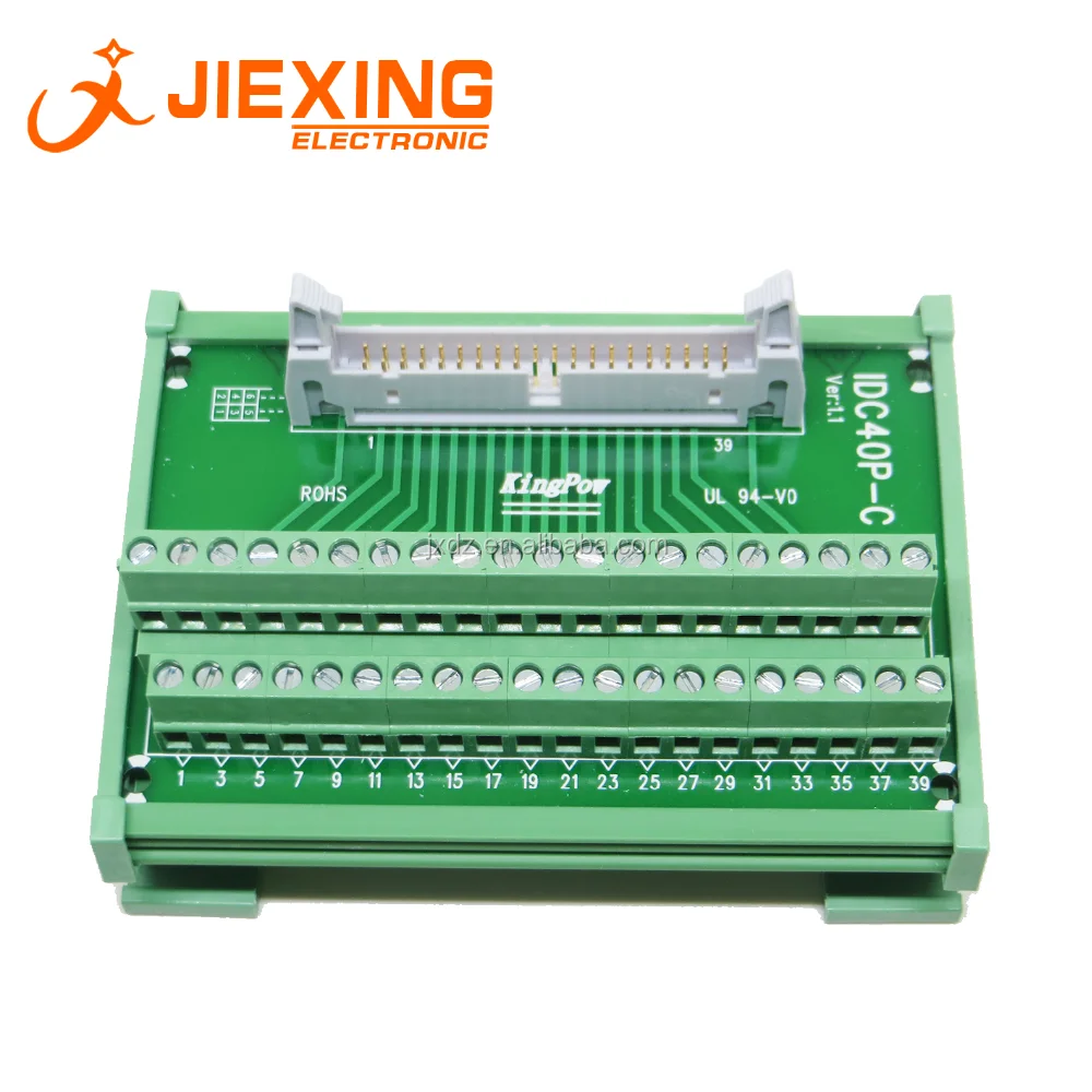 IDC 40pin to Terminal Block 40way PLC conveter Din Rail Type IDC40P ...