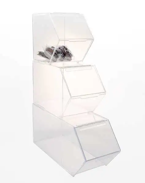 Clear Acrylic Stackable Bulk Bin Storage Box - Buy Clear Acrylic ...