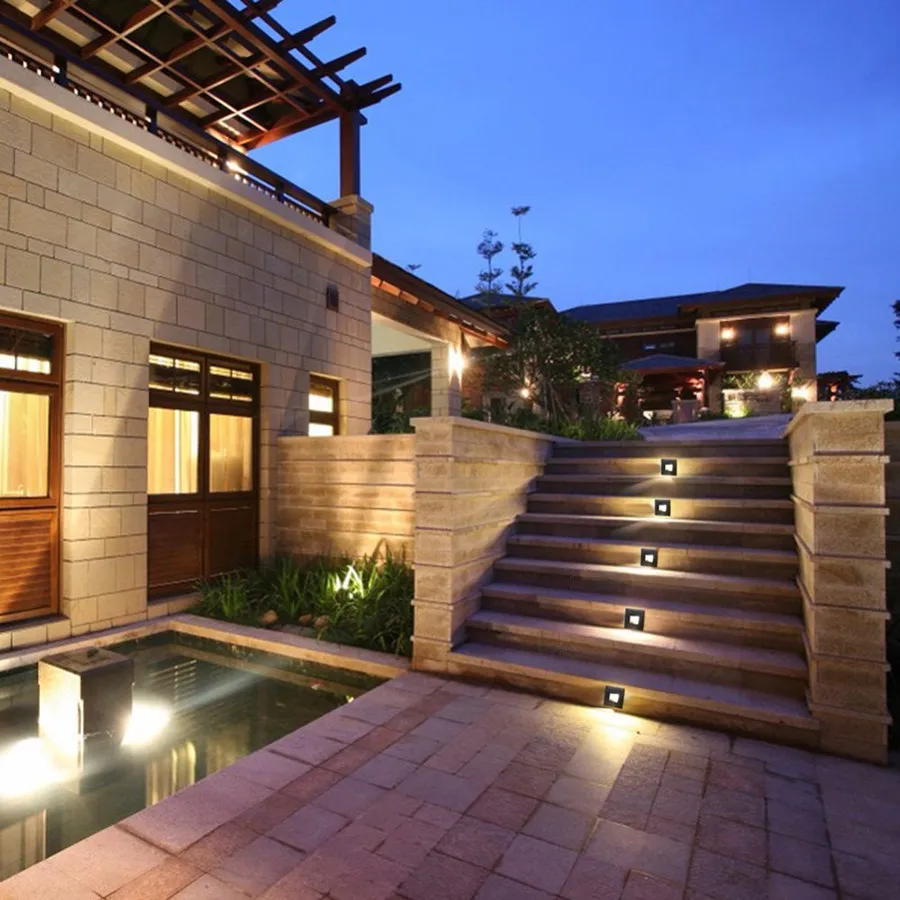 Indoor Outdoor Buried Foot Lighting Staircase LED Step Light 3W