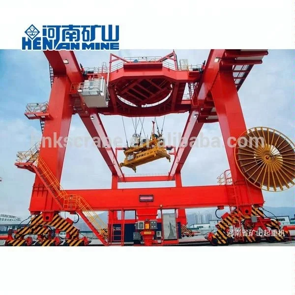 RMG Rail Mounted Gantry Crane Container Type Gantry Frame with Saddles ...