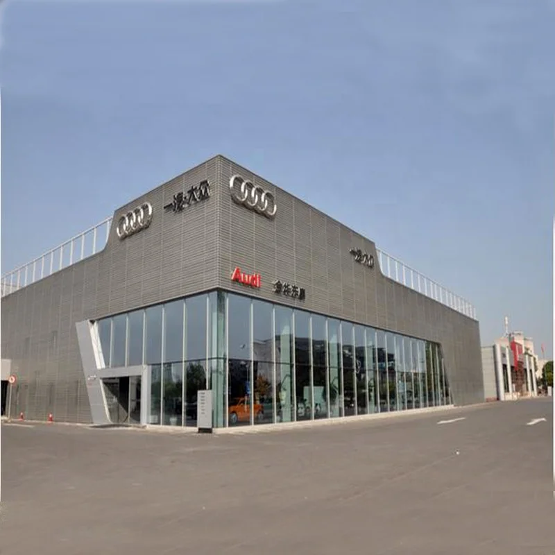 Prefabricated Car Showroom Design Multi-storey Steel Structure| Alibaba.com