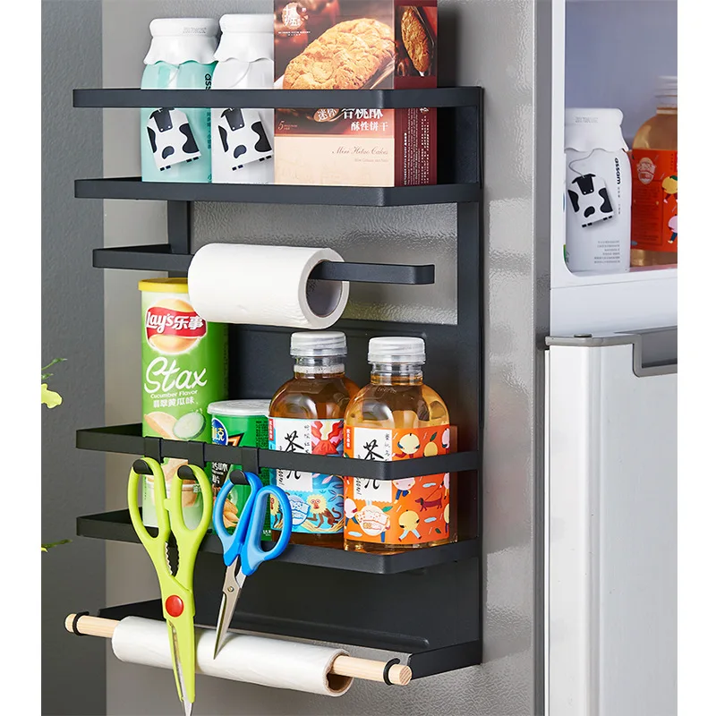 towel shelf large size Fridge rack kitchen fridge magnetic storage rack ...